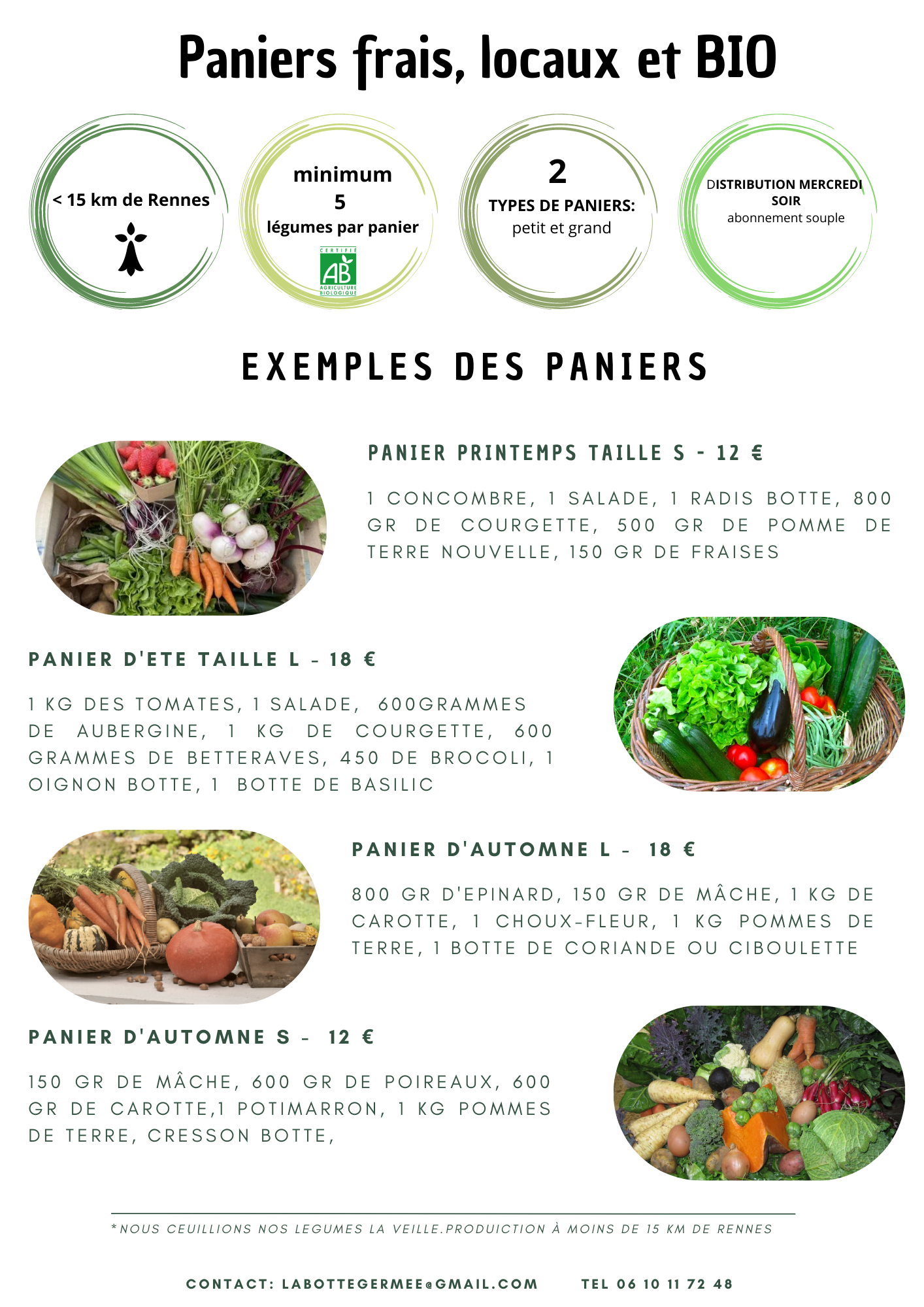 Paniers de légumes frais, bio et locaux ! - Maison de Quartier La Touche